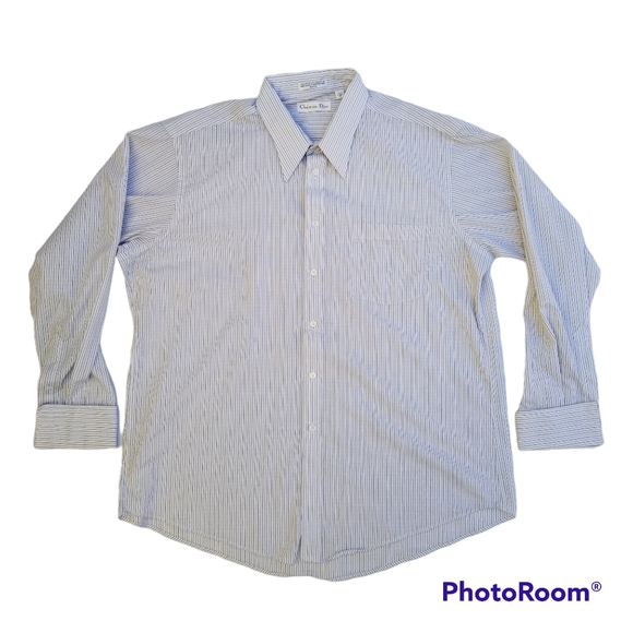 Dior | Shirts | Vintage Christian Dior Stripe Dress Shirt | Poshmark
